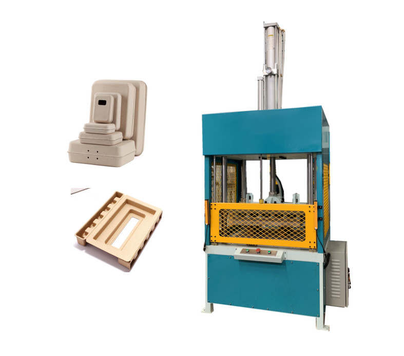 Kemasan Pulp Thermoforming Wet Pressing Machine Air Cylinder Driving